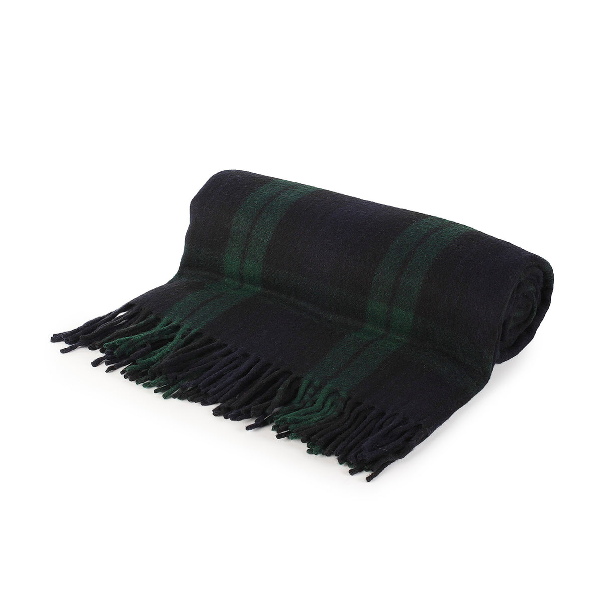 Highland Wool Blend Tartan Blanket / Throw Extra Warm Black Watch ...